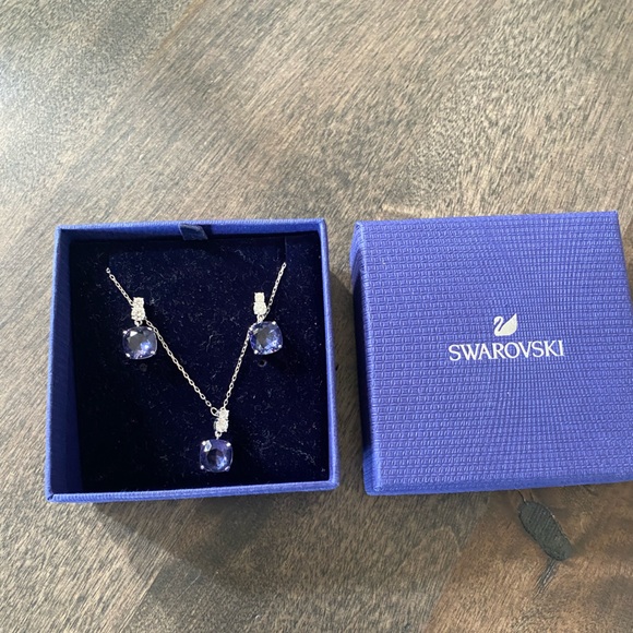 Swarovski | Jewelry | Swarovski Purple Jewelry Set | Poshmark